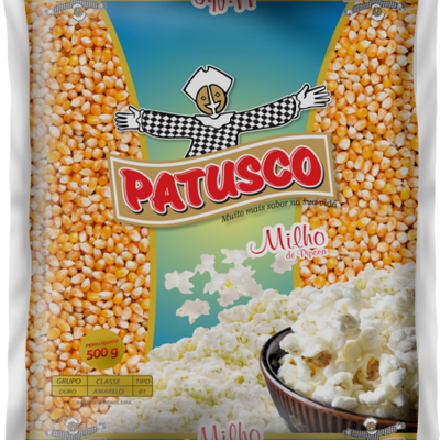 Milho de Pipoca Patusco 500g Tradicional é aqui na Barcelos