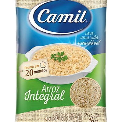 Arroz Integral Camil 1kg é aqui na Barcelos