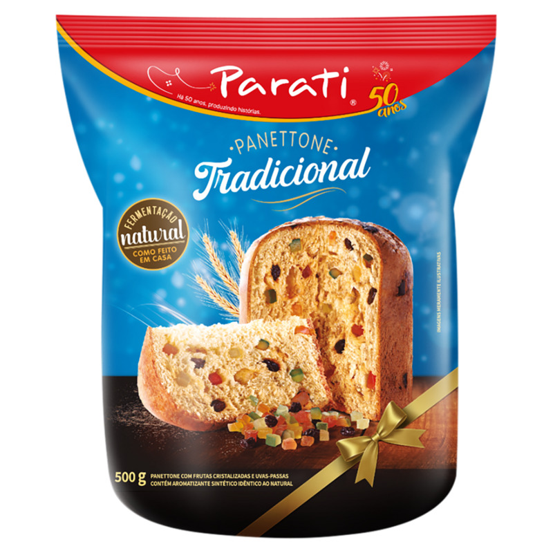 Panettone Parati 500g Frutas é aqui na Barcelos