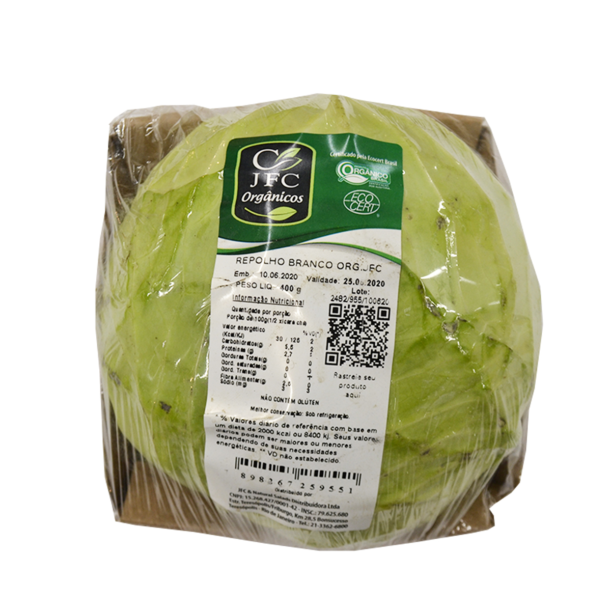Repolho Organico Jfc 500g Branco é aqui na Barcelos