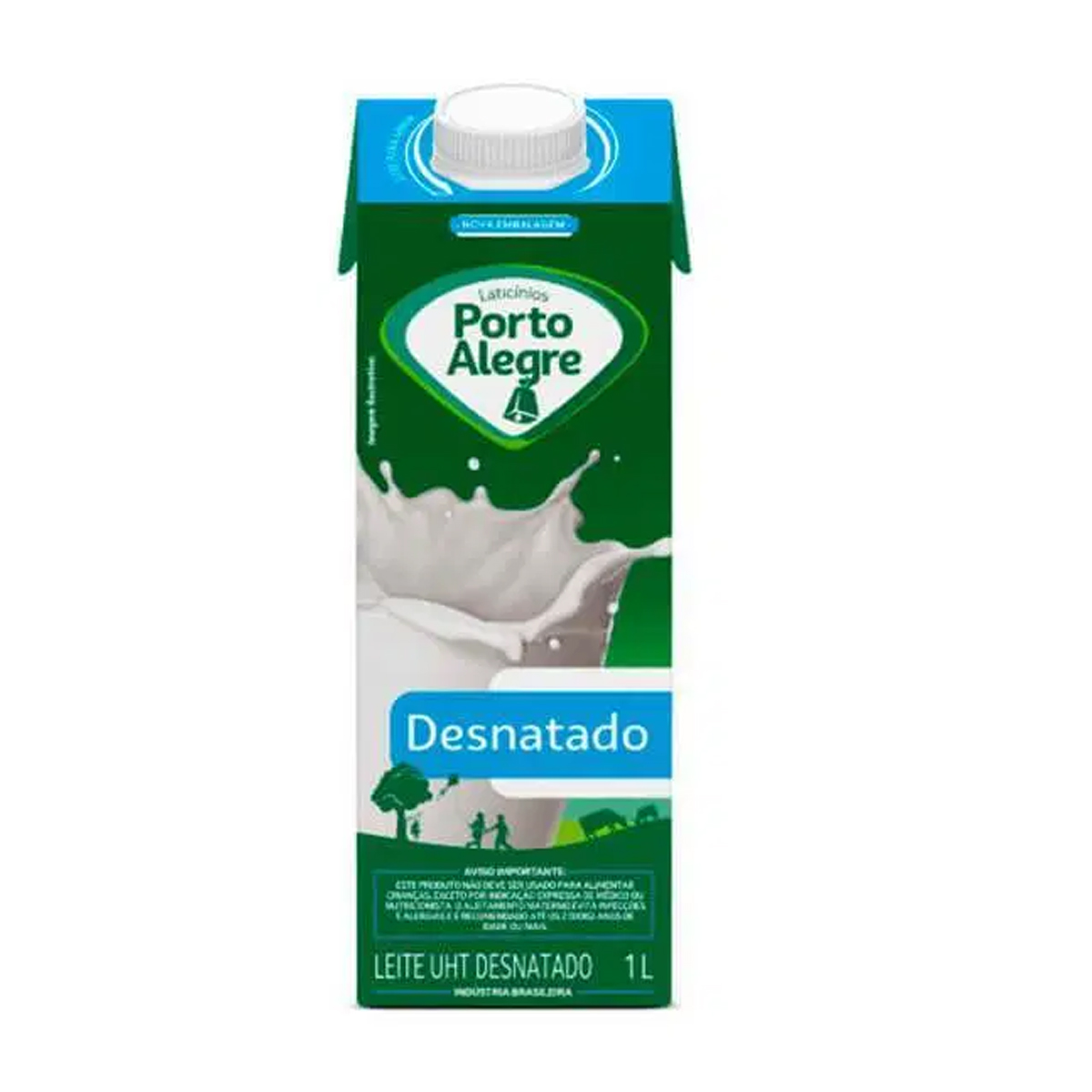 Leite Uht Porto Alegre 1l Desnatado é aqui na Barcelos