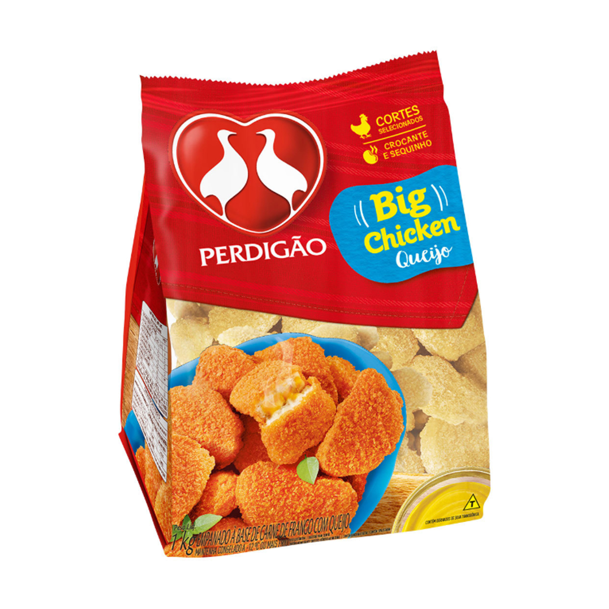 Big Chicken Perdigao 1kg Queijo é aqui na Barcelos