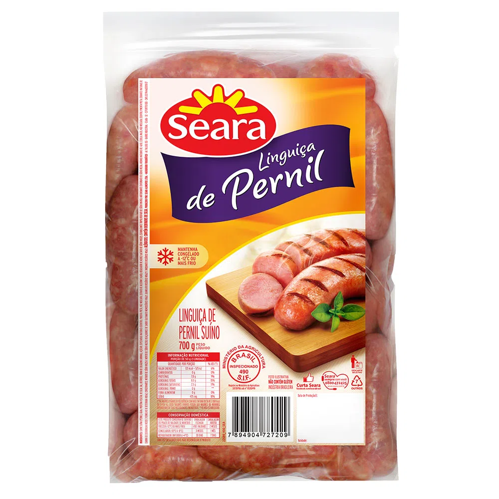 Linguica Pernil Seara 700g é aqui na Barcelos
