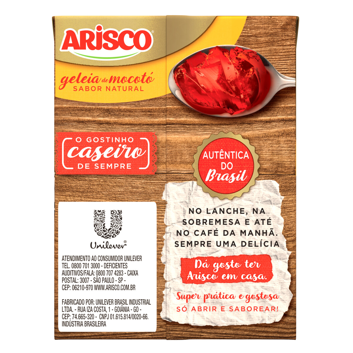 Geleia Arisco 220g Natural é aqui na Barcelos