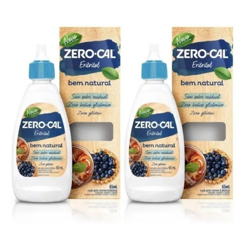 Pack Adocante Liq.zero Cal 2x65ml Eritritol é aqui na Barcelos