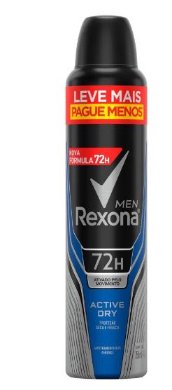 Desod.aerossol Rexona 250ml Men Action Dry é aqui na Barcelos