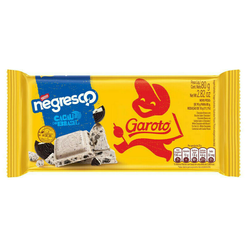 Chocolate Garoto 80g Negresco é aqui na Barcelos