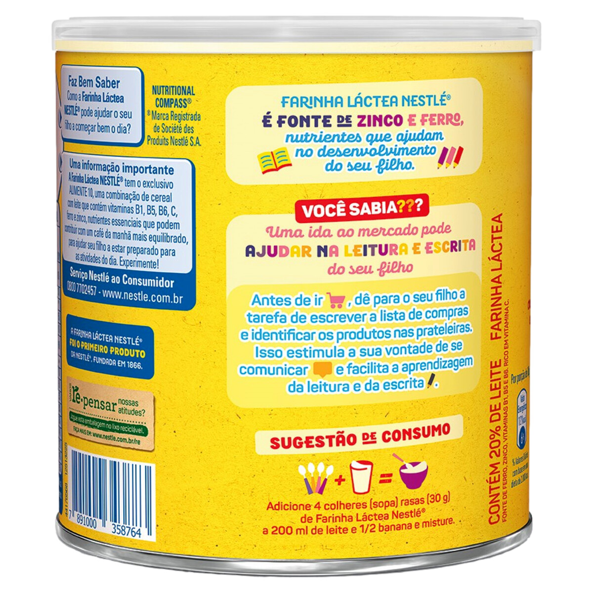 Farinha Lactea Nestle 360g Tradicional Lt é aqui na Barcelos