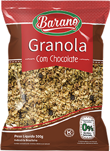 Granola Barano 500g Cacau é aqui na Barcelos