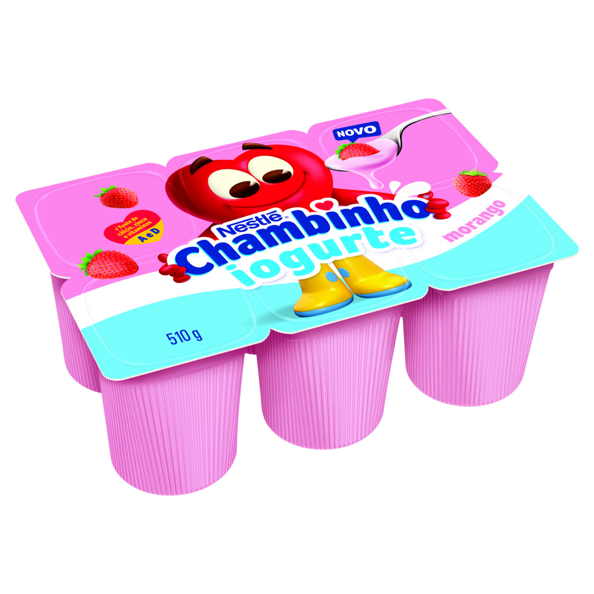 Iogurte Polpa Chambinho Nestle 510g Morango é aqui na Barcelos